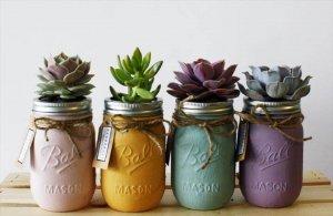 45 New Planter Ideas For Using Mason Jars